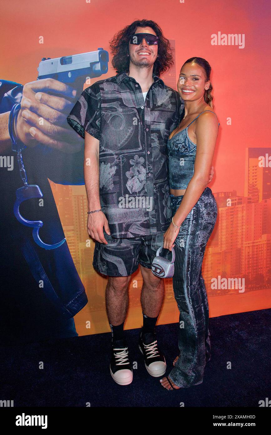 MIAMI, FLORIDA - JUNE 05: Jaime Jaquez Jr. and Dominique Ruotolo attend ...
