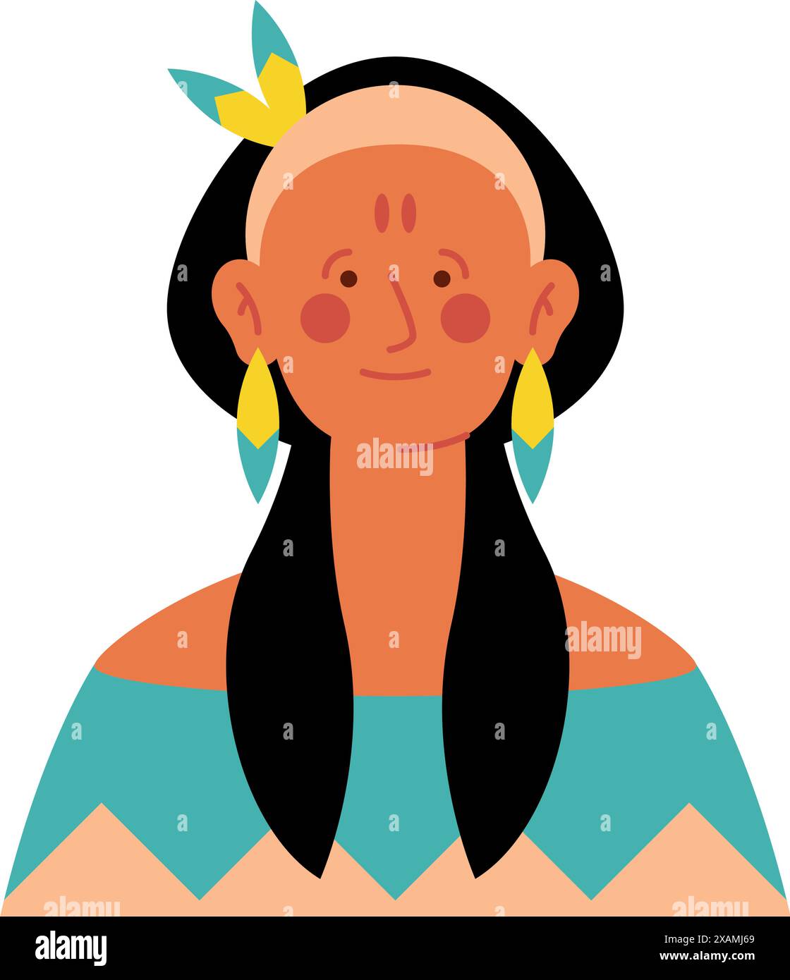 Native American Woman Indigenous Portrait Stock Vector Image And Art Alamy 