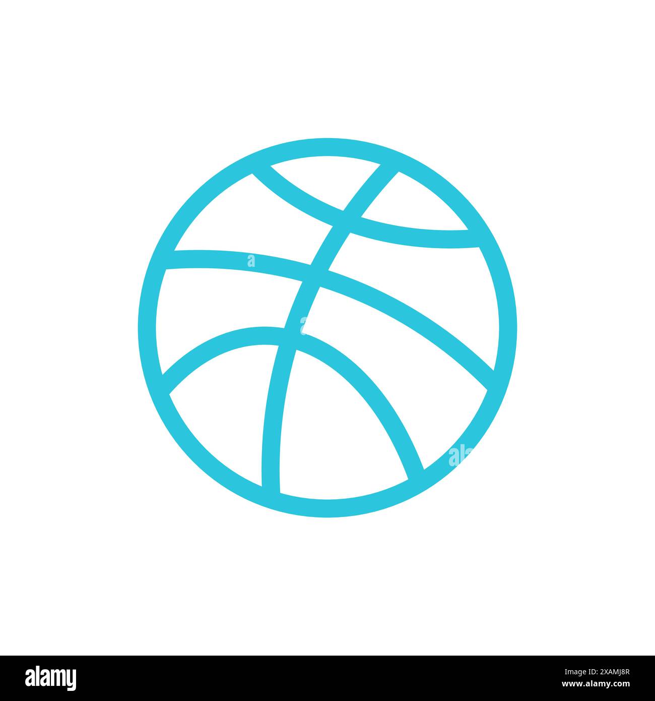 Simple basketball iicon. Isolated on white background. From blue icon ...