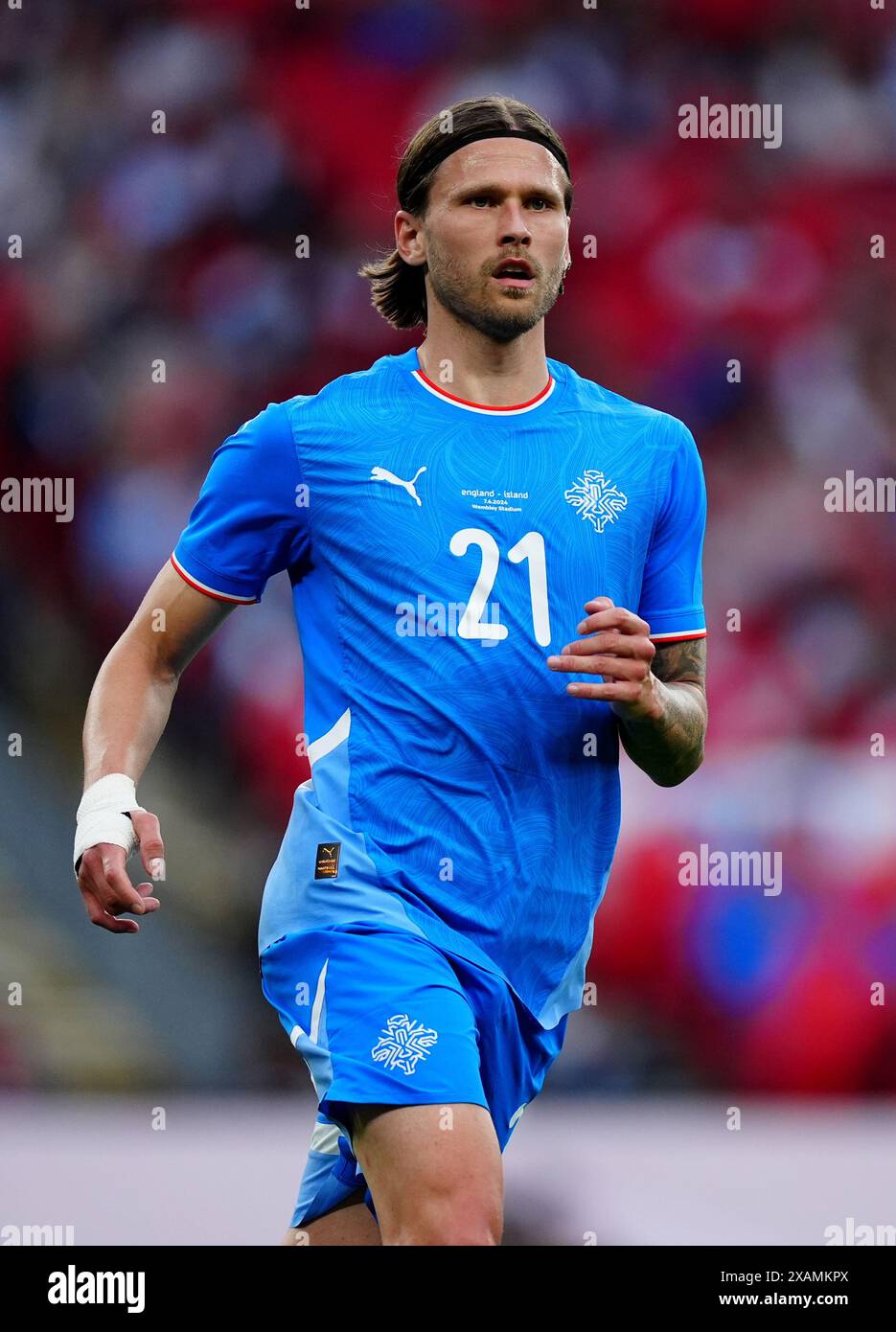 Iceland's Arnor Ingvi Traustason during the international friendly ...