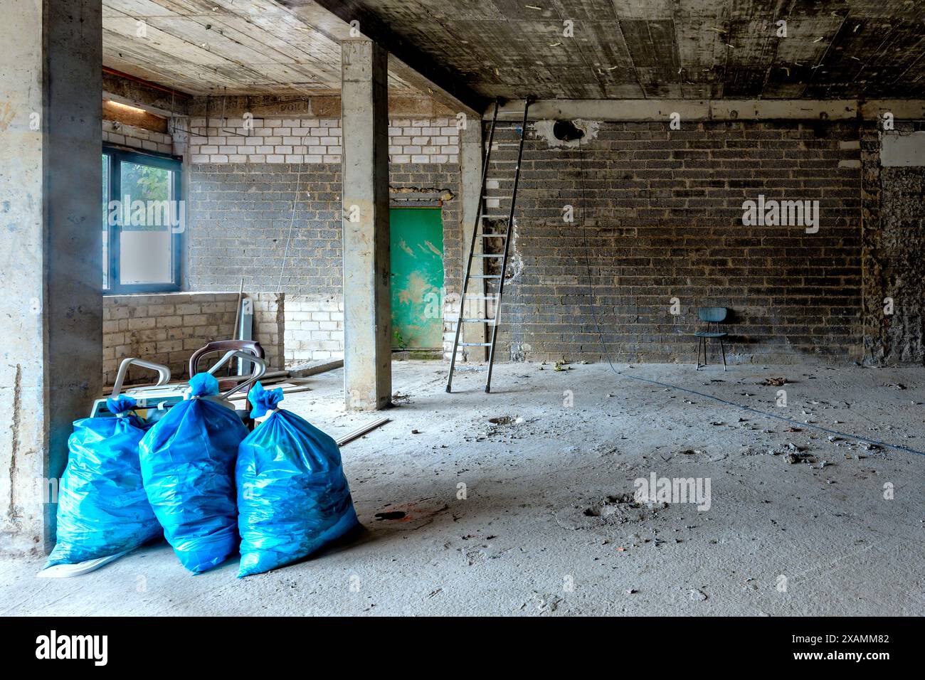 Restoration of a water damage in a house Stock Photo - Alamy