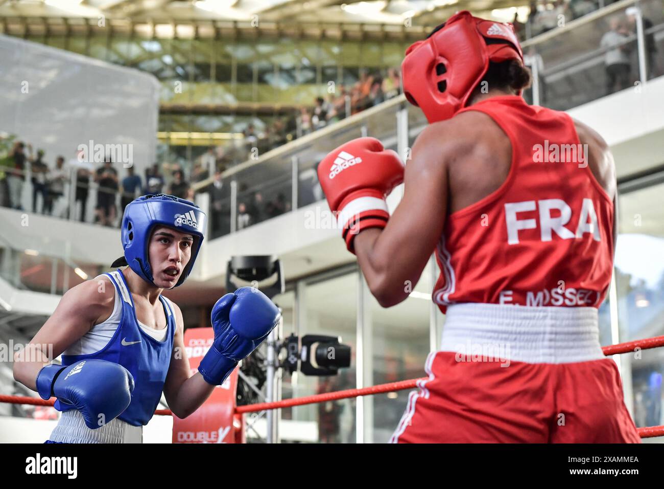 Paris, France. 07th June, 2024. France's Estelle Mossely competes ...