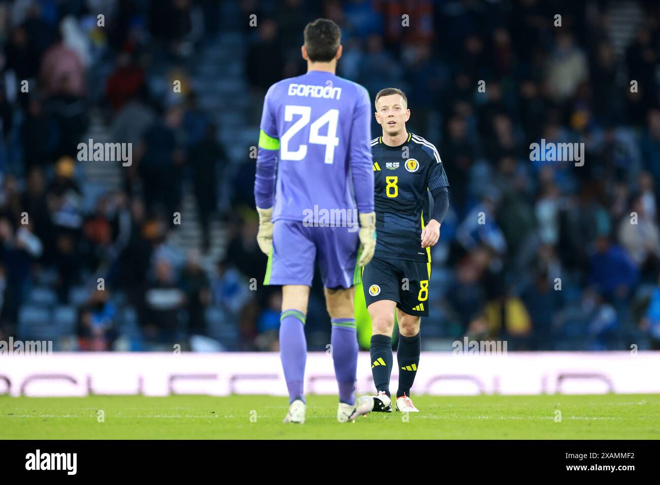 Scotland's Callum McGregor (right) and goalkeeper Craig Gordon after ...