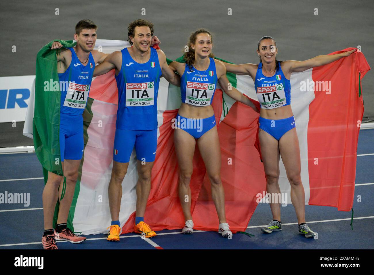 Roma, Italia. 07th June, 2024. Italy's Luca Sito, Anna Polinari ...