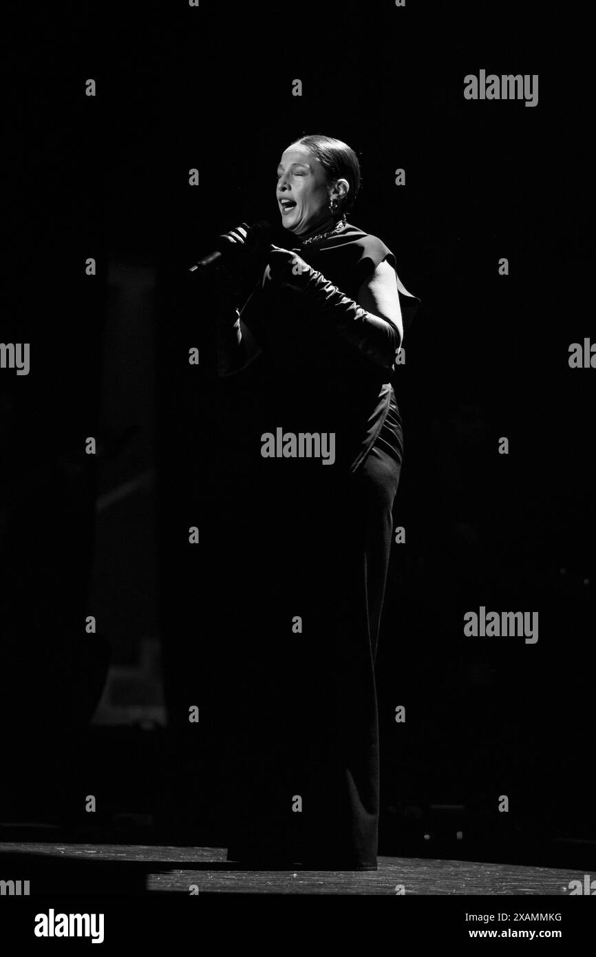 Portuguese Fado singer Carminho performs on stage at Teatros del ...