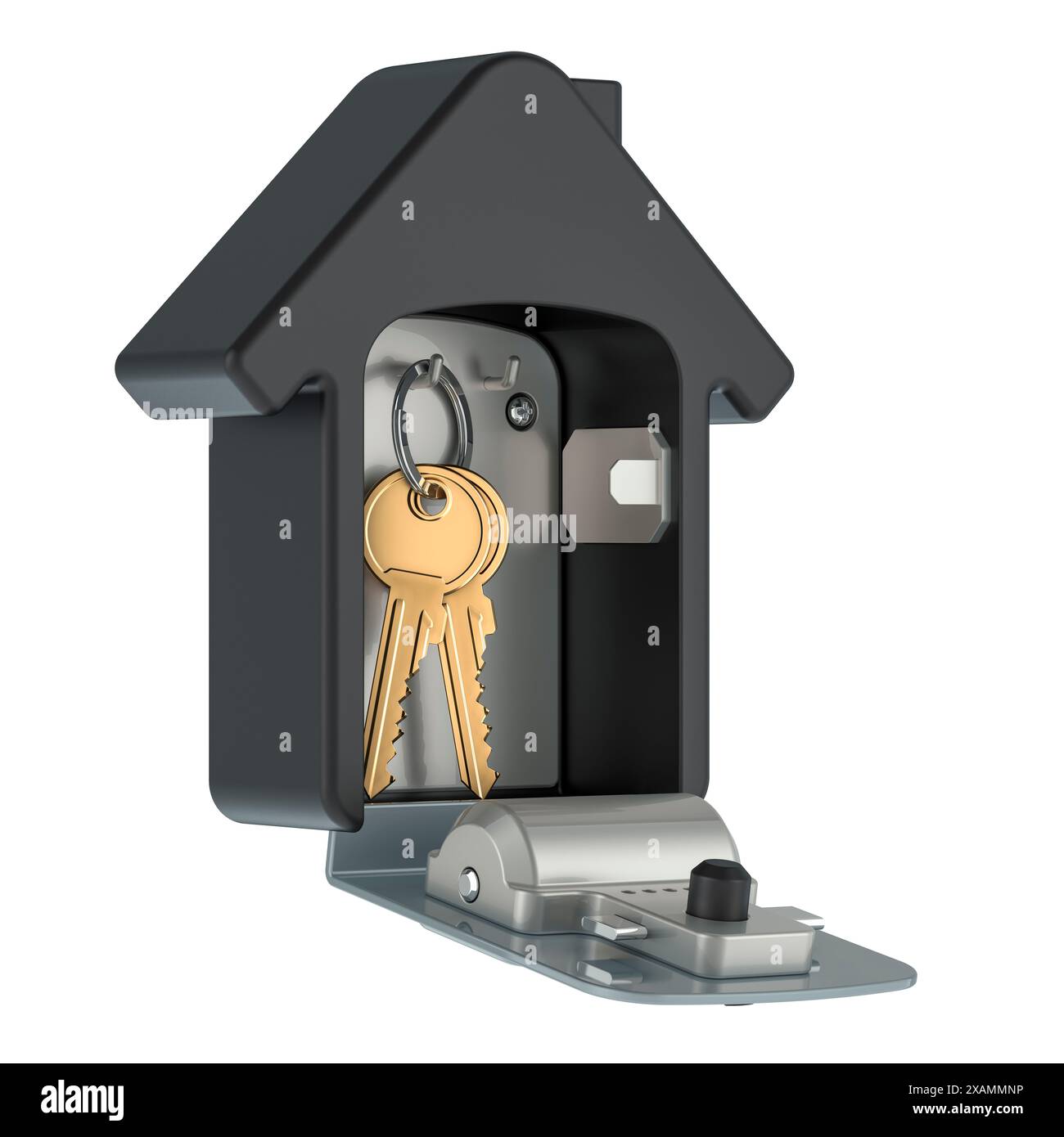 Security lock box with digit code and keys inside, for storage and ...