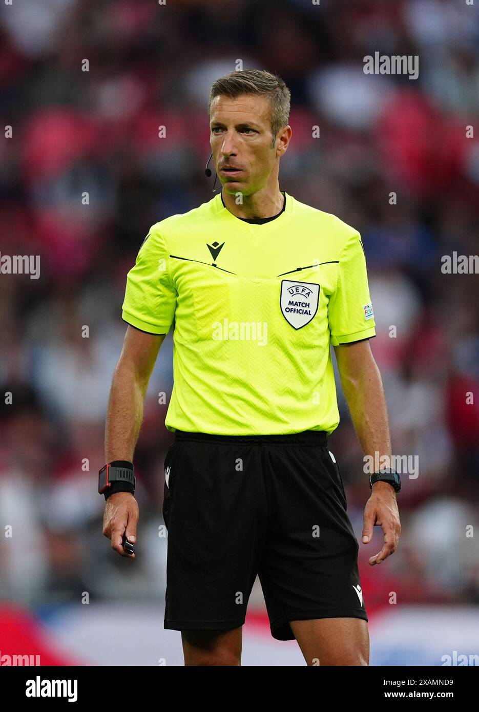 Referee Davide Massa during the international friendly match at Wembley ...