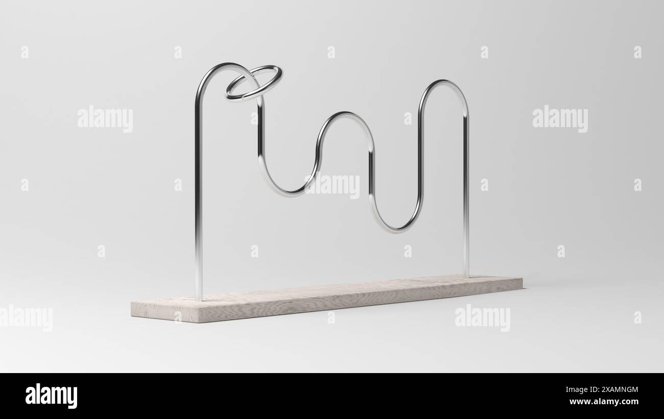 Wire loop game. Buzz. Isolated. 3d illustration Stock Photo - Alamy
