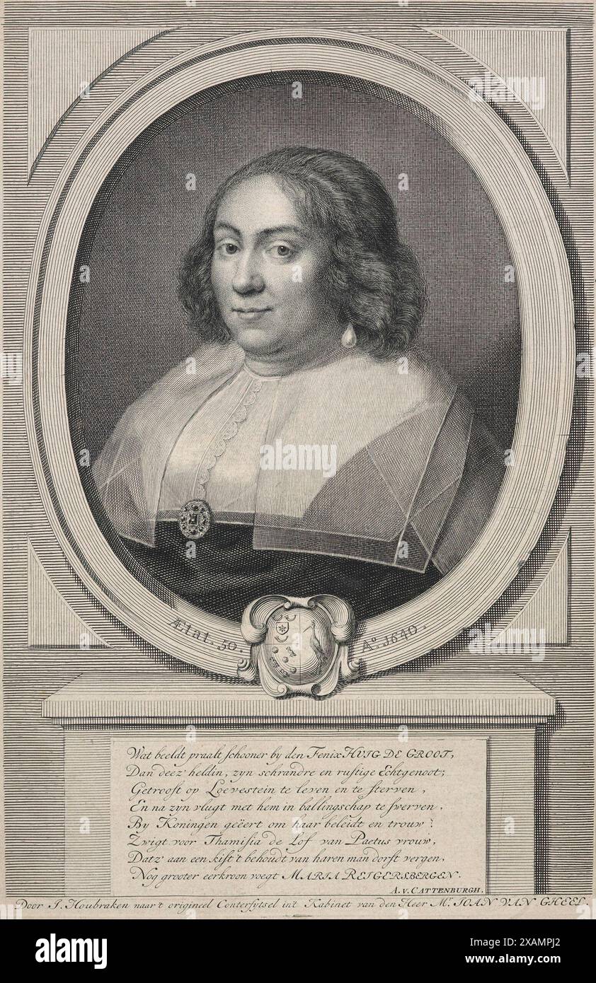 Maria Reigersbergen, wife of Hugo Grotius, Mid 18th century Stock Photo ...