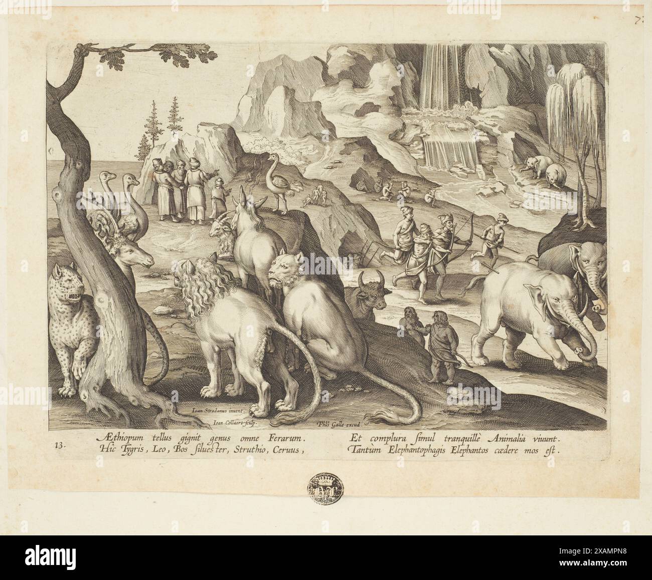 Print series venationes ferarum arium piscium hi-res stock photography ...