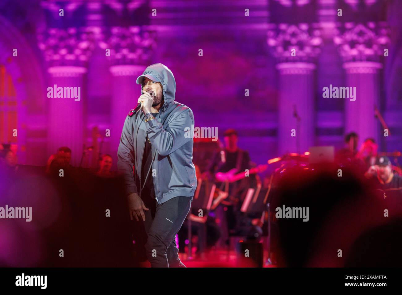 Detroit, United States. 06th June, 2024. Eminem performs at a concert ...