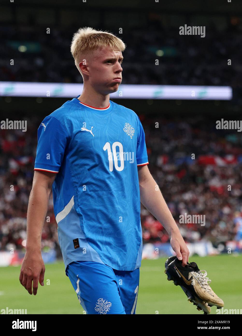 London, UK. 7th June, 2024. Hakon Arnar Haraldsson of Iceland during ...