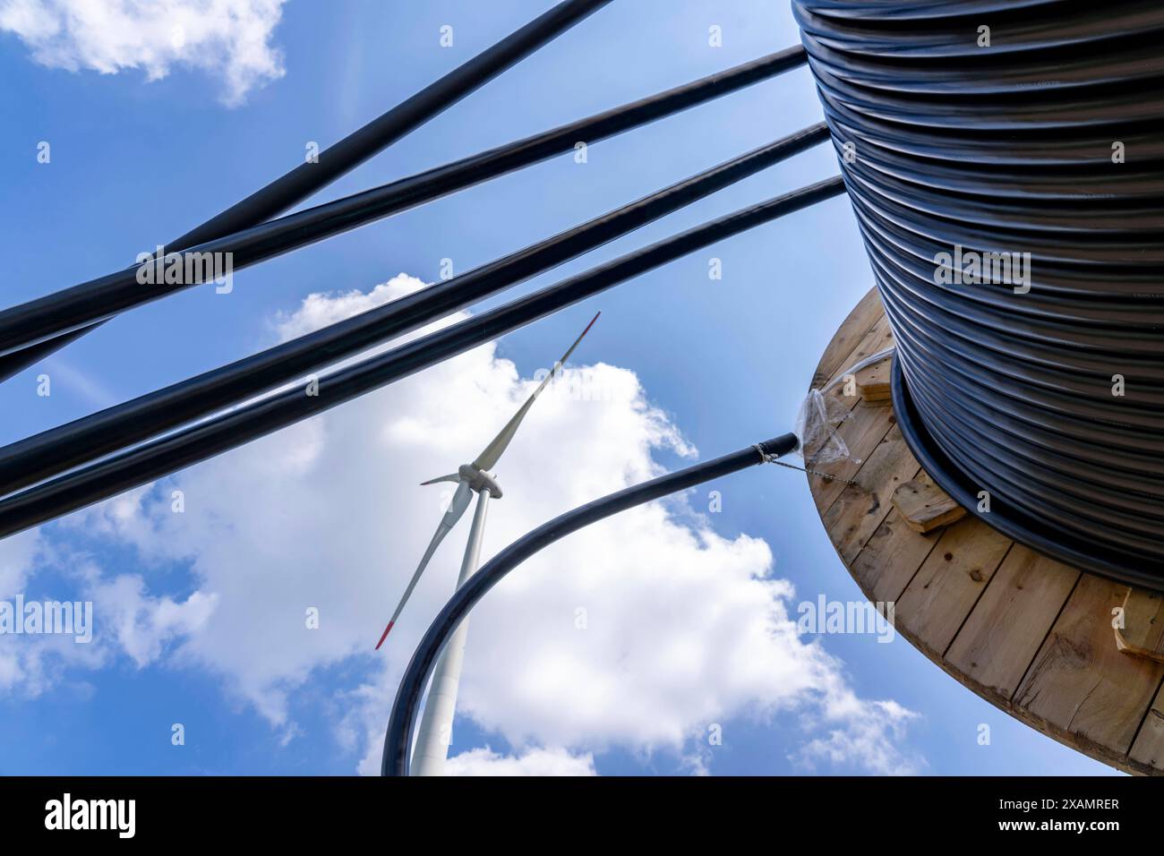 Windpark östlich von Lichtenau, Mittelspannungs Erdkabel werden ...