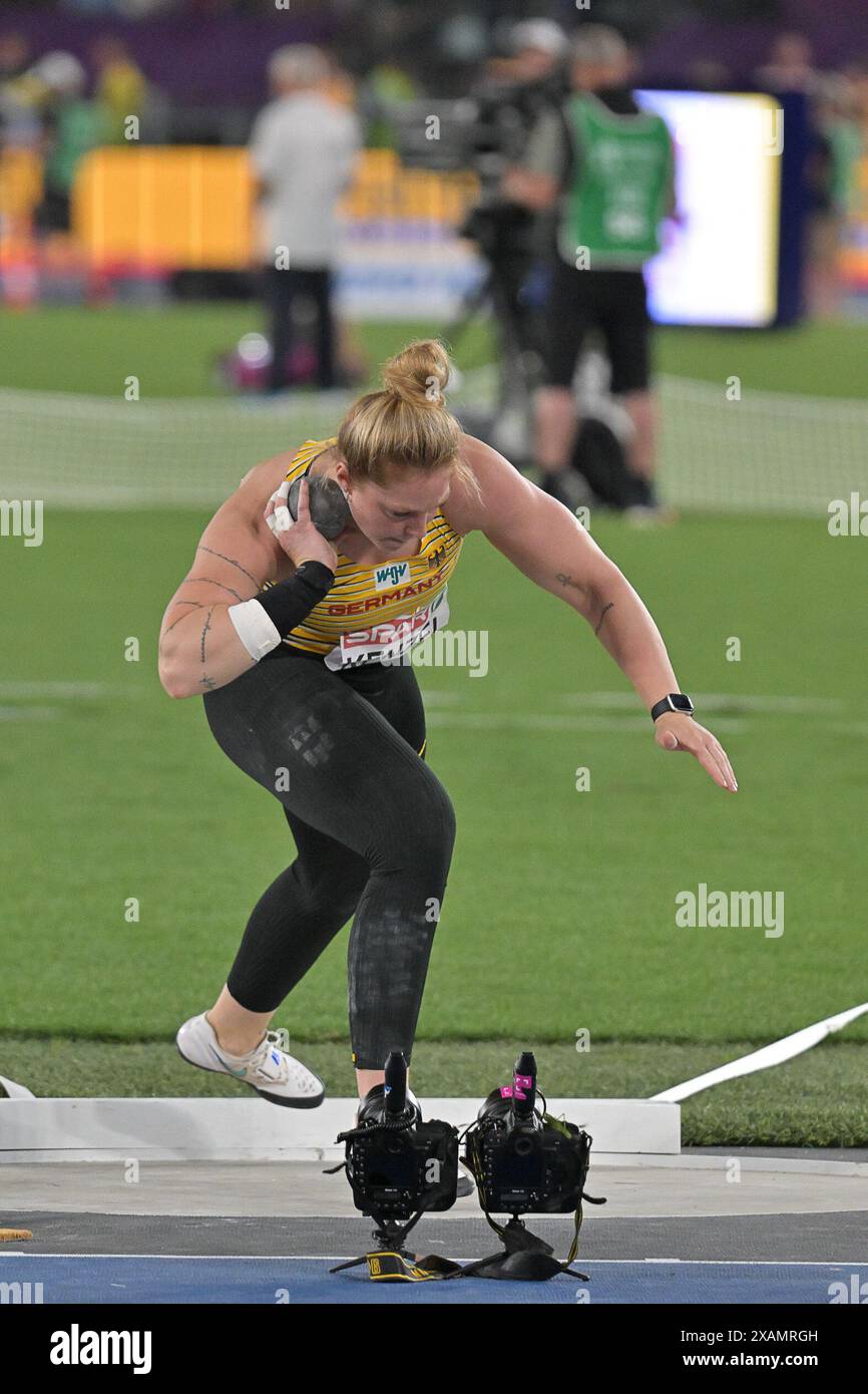 Olympic Stadium, Rome, Italy - Alina KENZEL Shot Put women during 2024 European Athletic ...