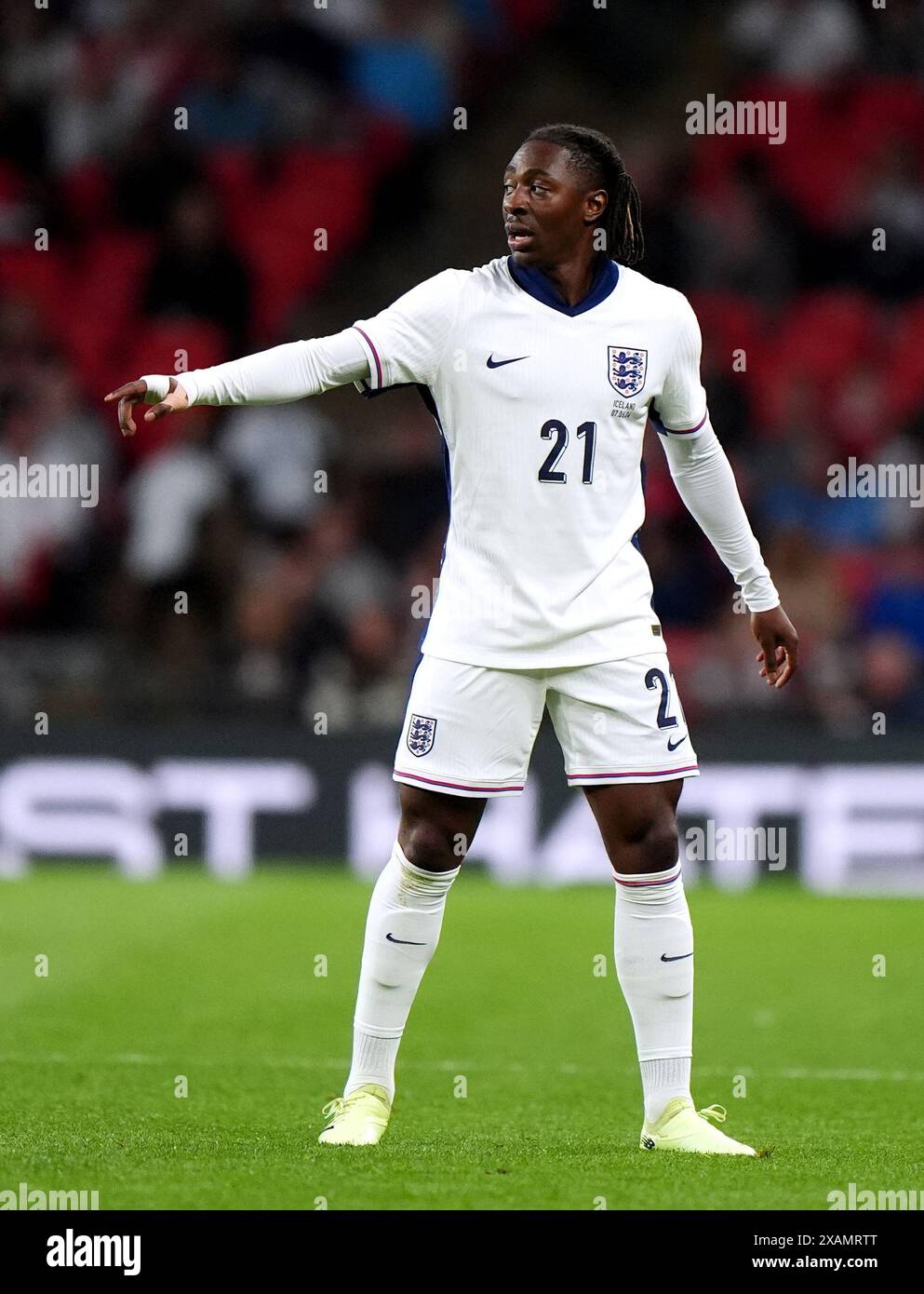 England’s Eberechi Eze during an international friendly at Wembley ...