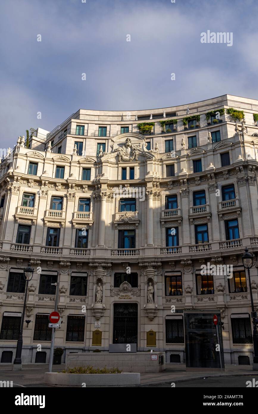 detail of facade, Four Seasons Hotel Madrid, central Madrid, Spain ...