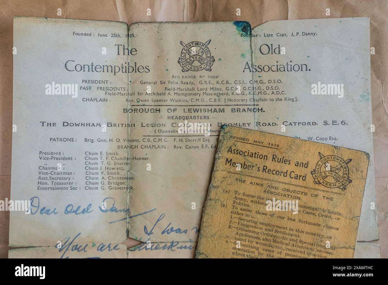 Old Contemptibles Member's Card belonging to George Sidney Samuels ...