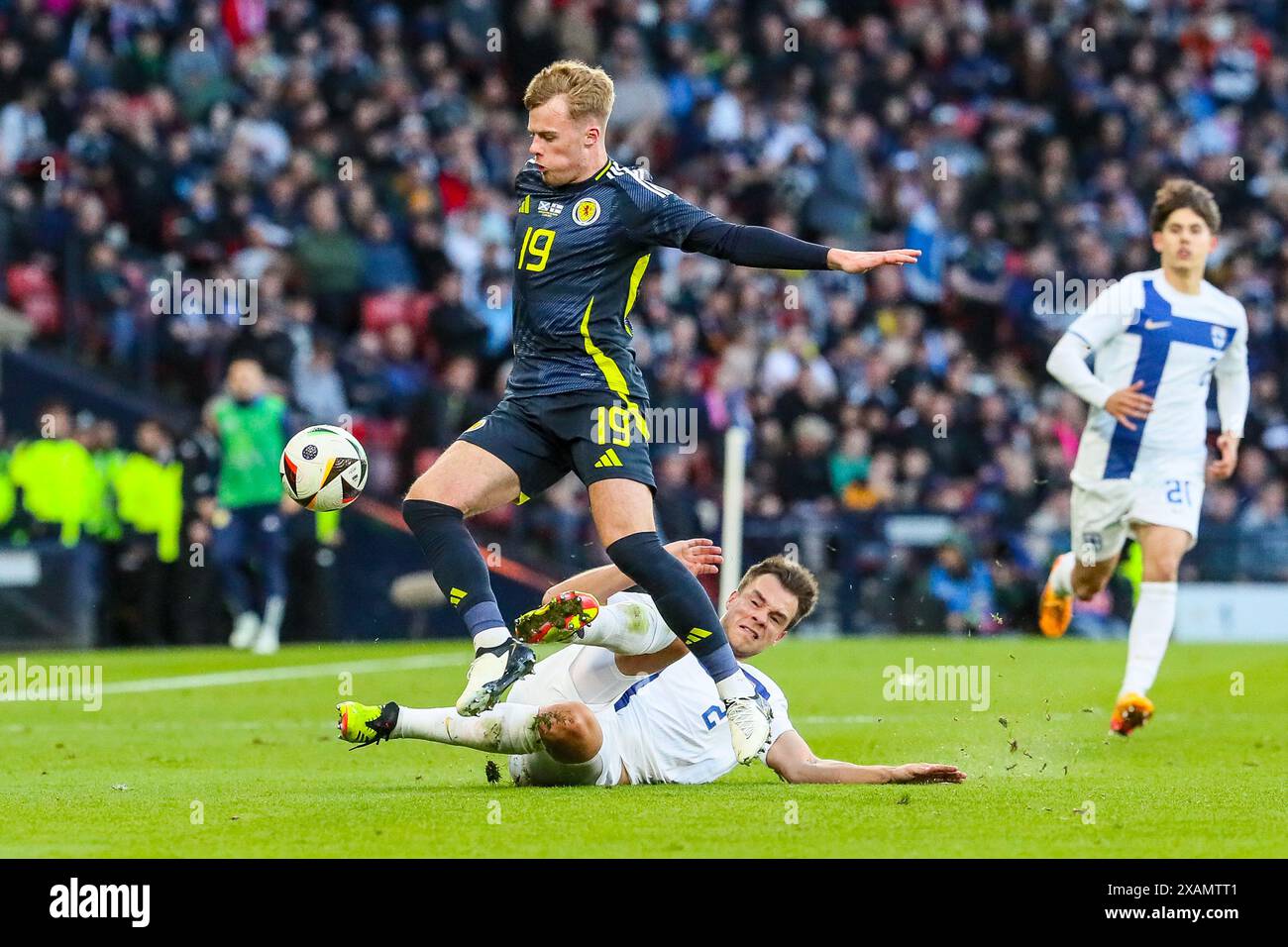 Glasgow, UK. 07th June, 2024. Scotland play Finland in a UEFA ...