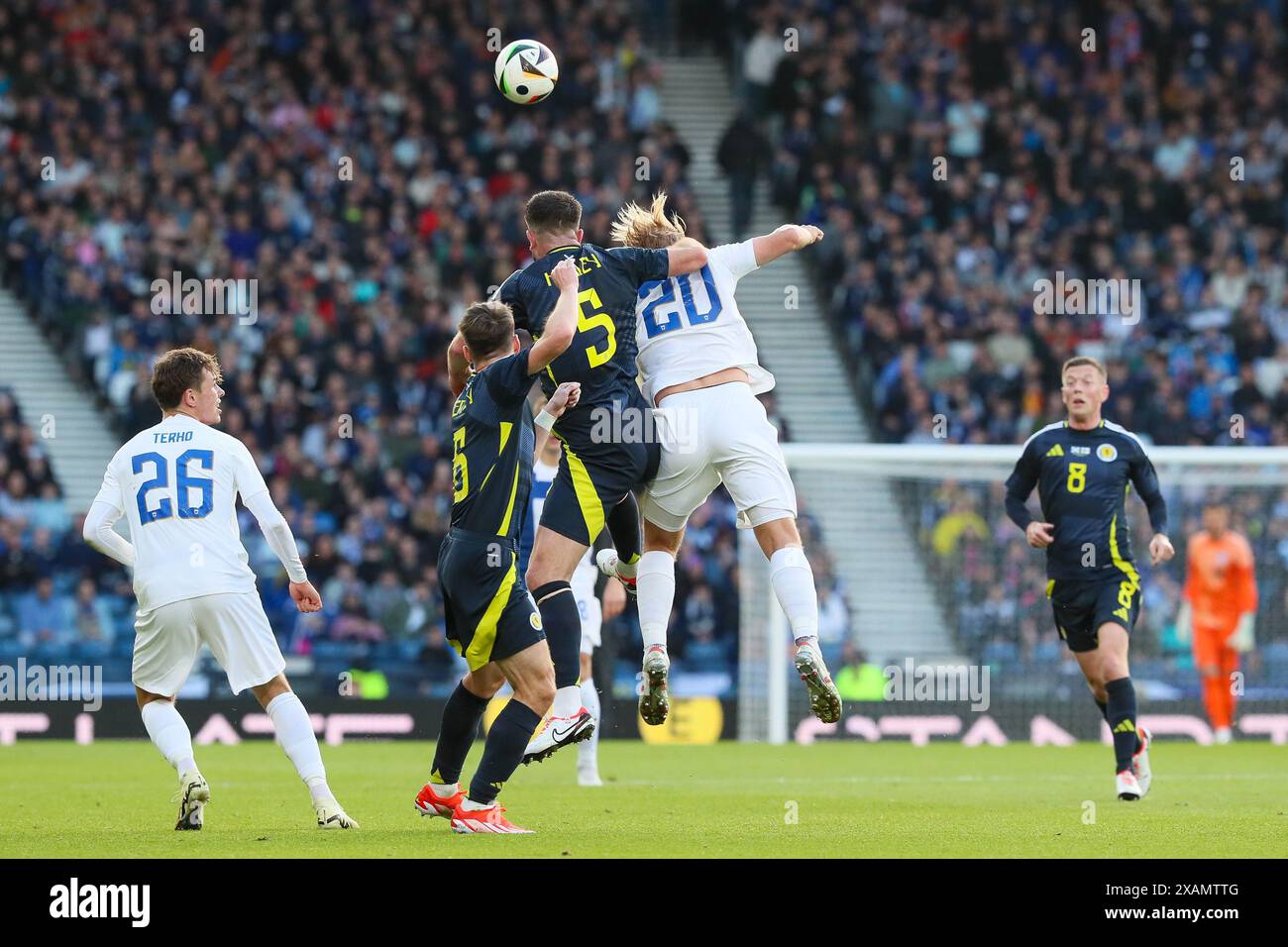 07 June 2024. Glasgow, UK. Scotland play Finland in a UEFA ...