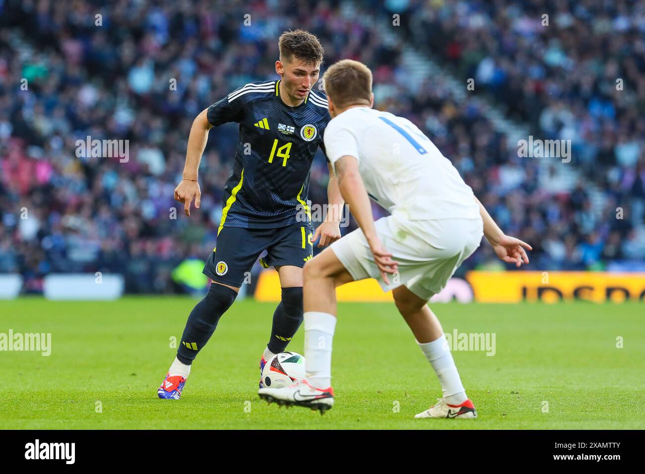 Glasgow, UK. 07th June, 2024. Scotland play Finland in a UEFA ...