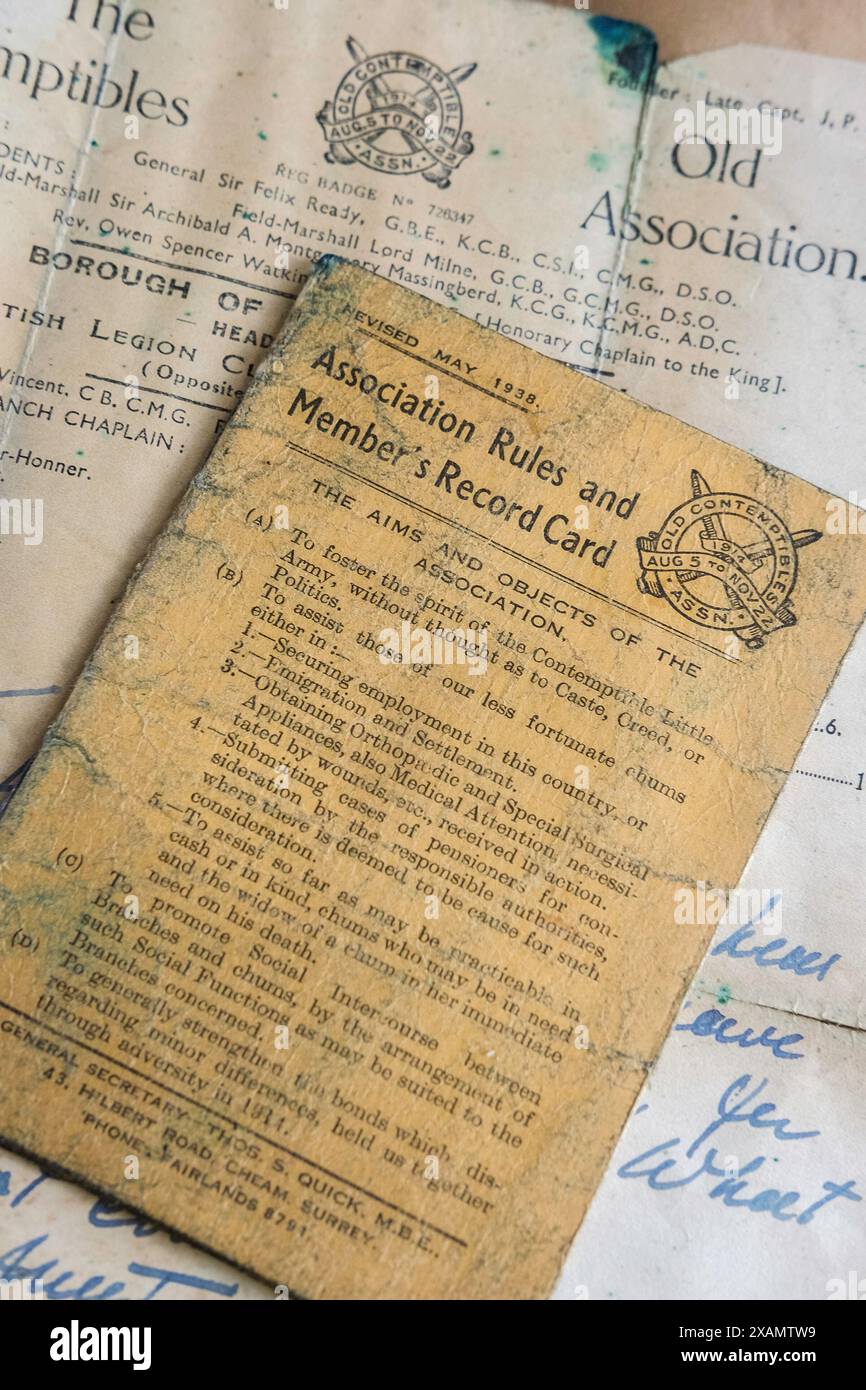 Old Contemptibles Member's Card belonging to George Sidney Samuels ...