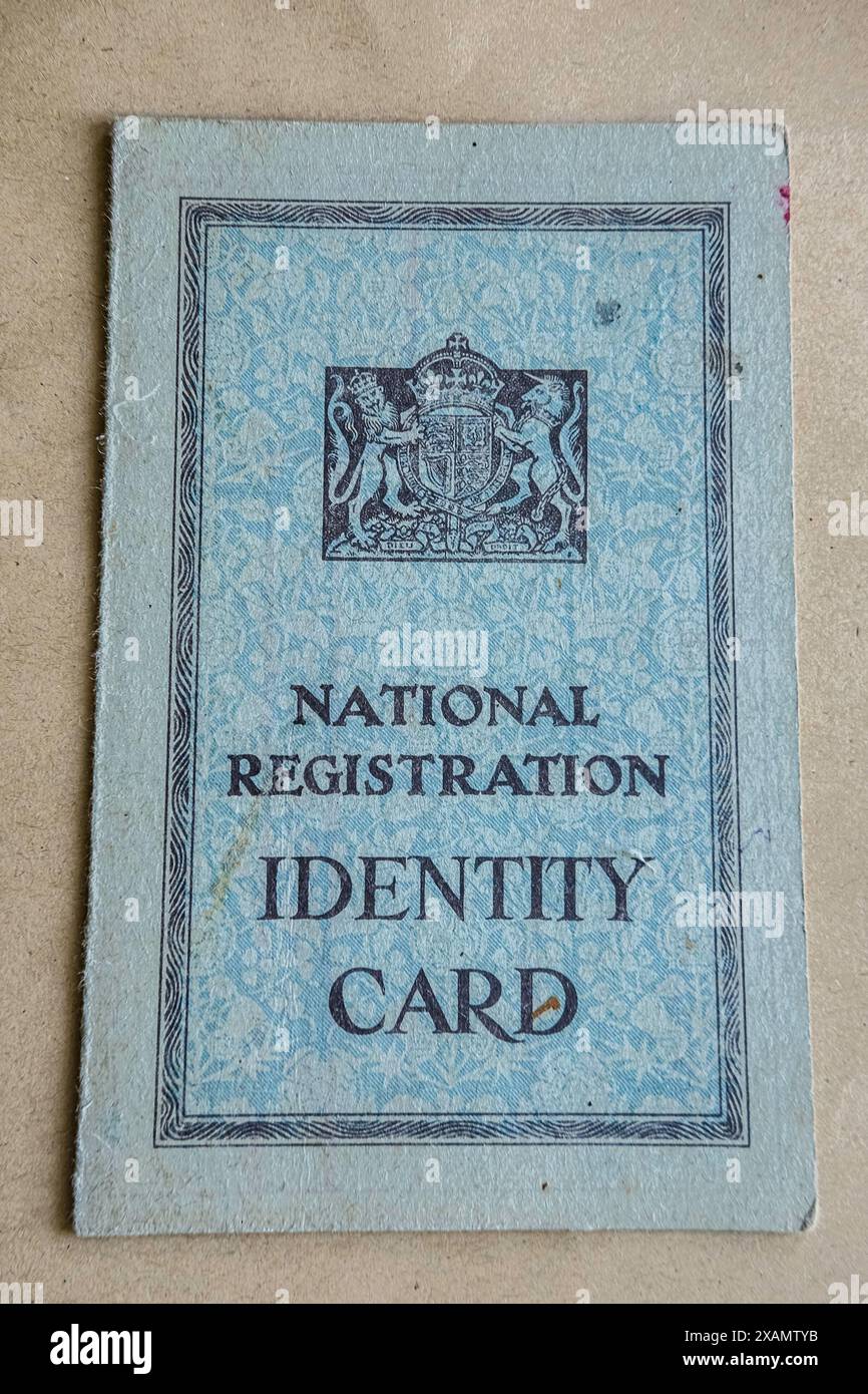 National Registration Identity Card from 1940's Britain Stock Photo - Alamy
