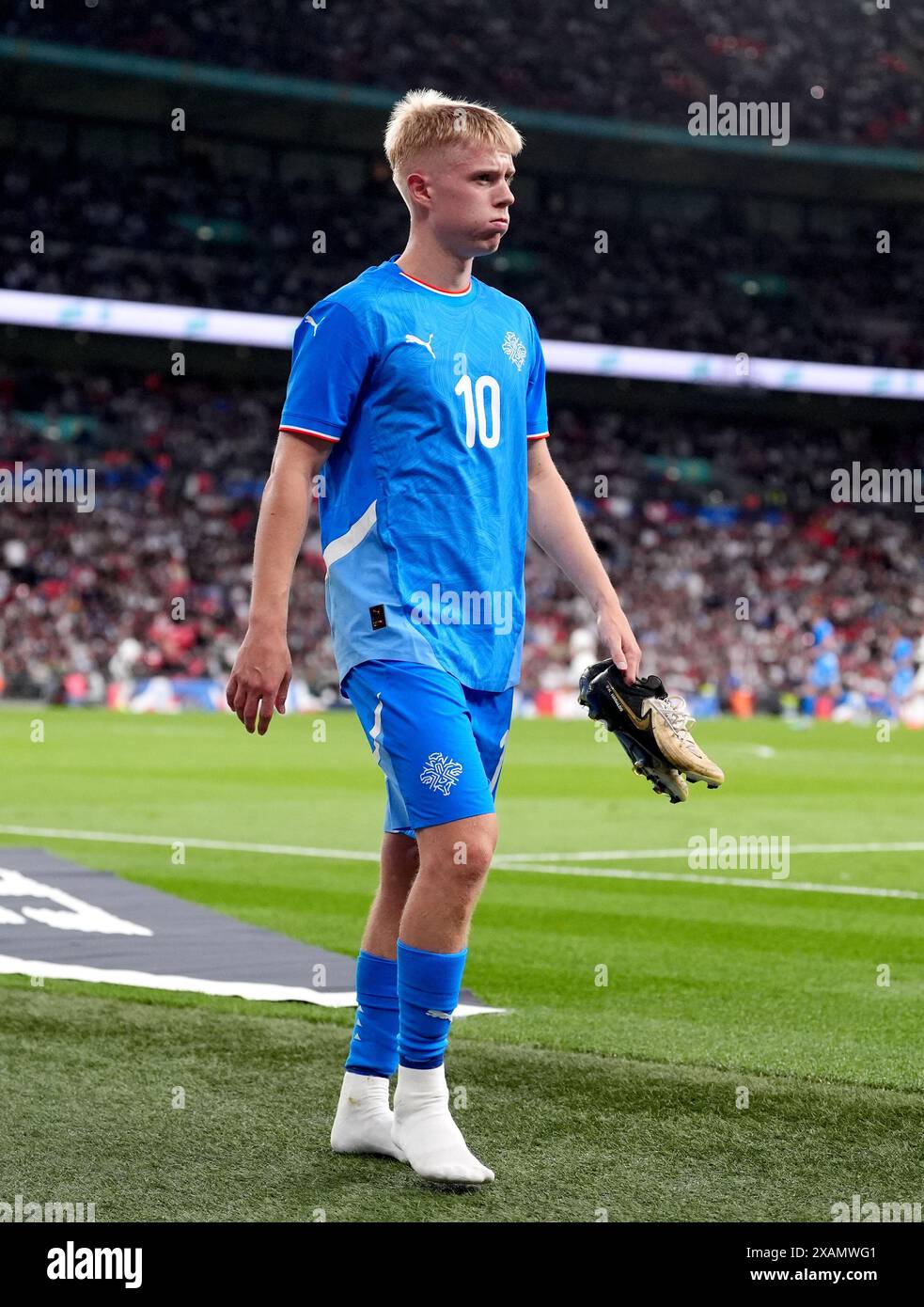 Iceland’s Hakon Arnar Haraldsson during an international friendly at ...