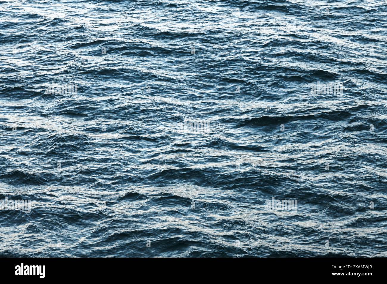 Texture of rippling Atlantic Ocean water near Faroe islands. Sea waves ...