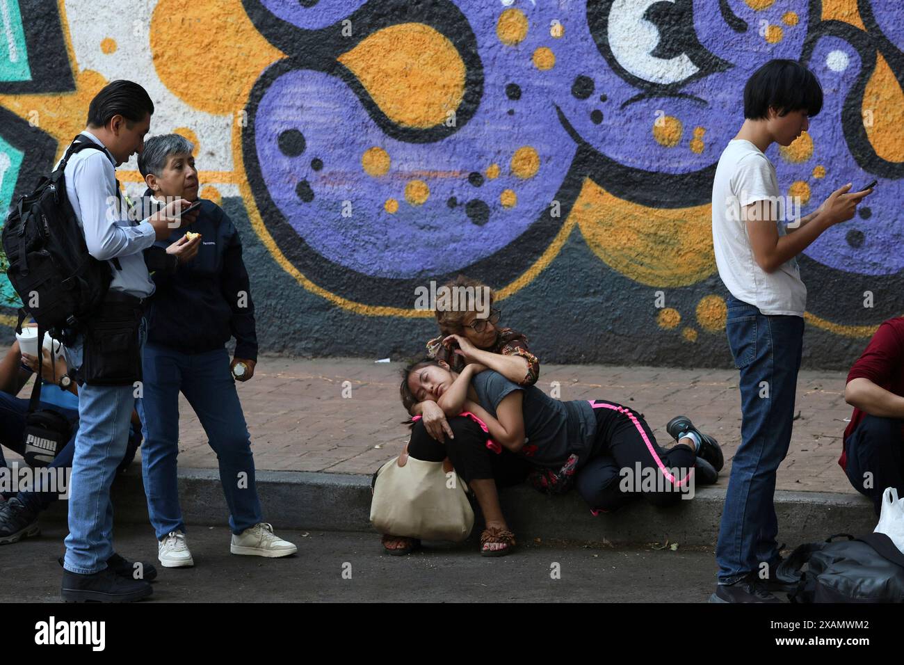 People line up to get a look at the steam locomotive Canadian Pacific ...