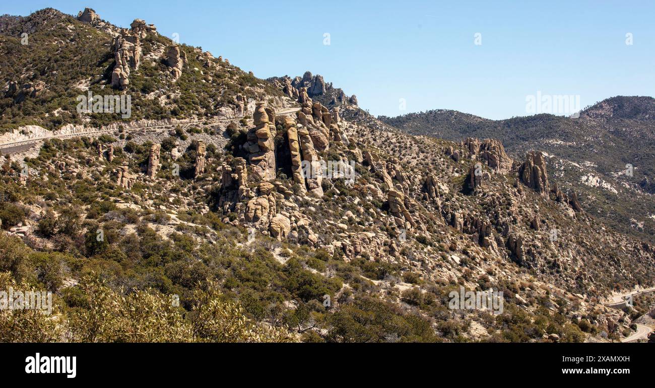 View along the Sky Island Scenic Byway, Mount Lemmon Highway, Hitchcock ...