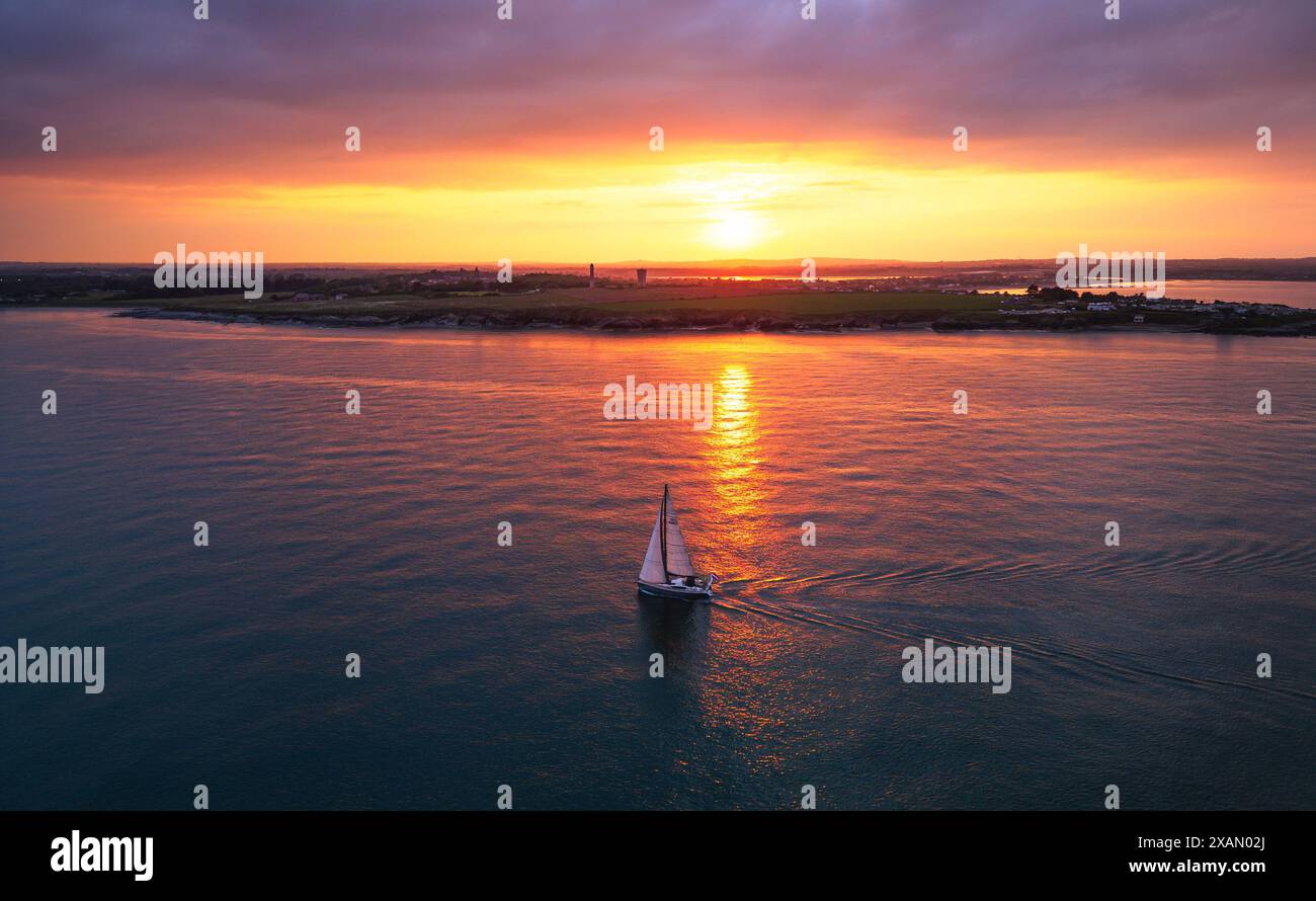 June sunset at Portrane Stock Photo - Alamy