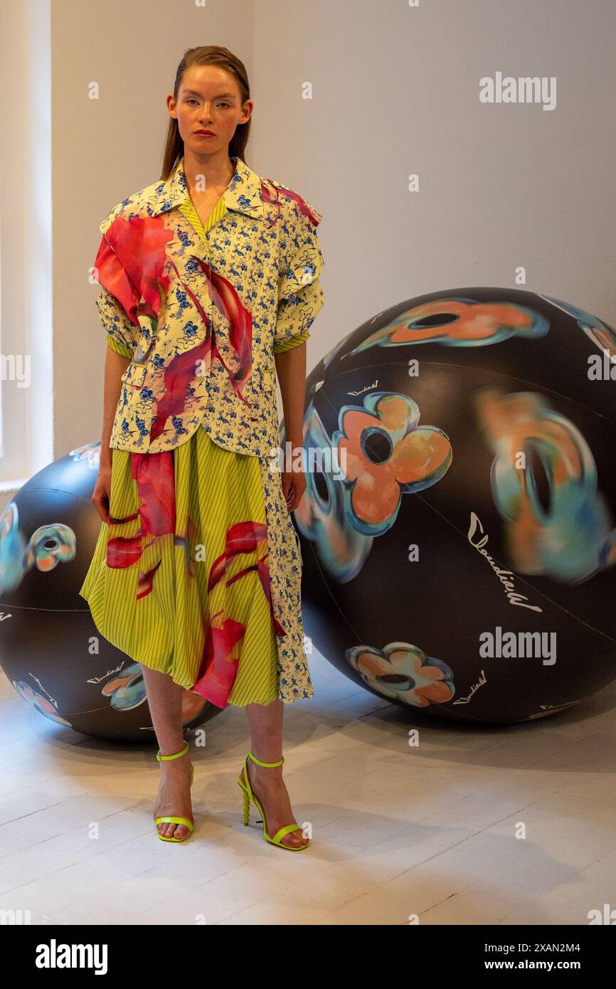 London, UK. 07th June, 2024. A model walks the runway at the Autumn ...