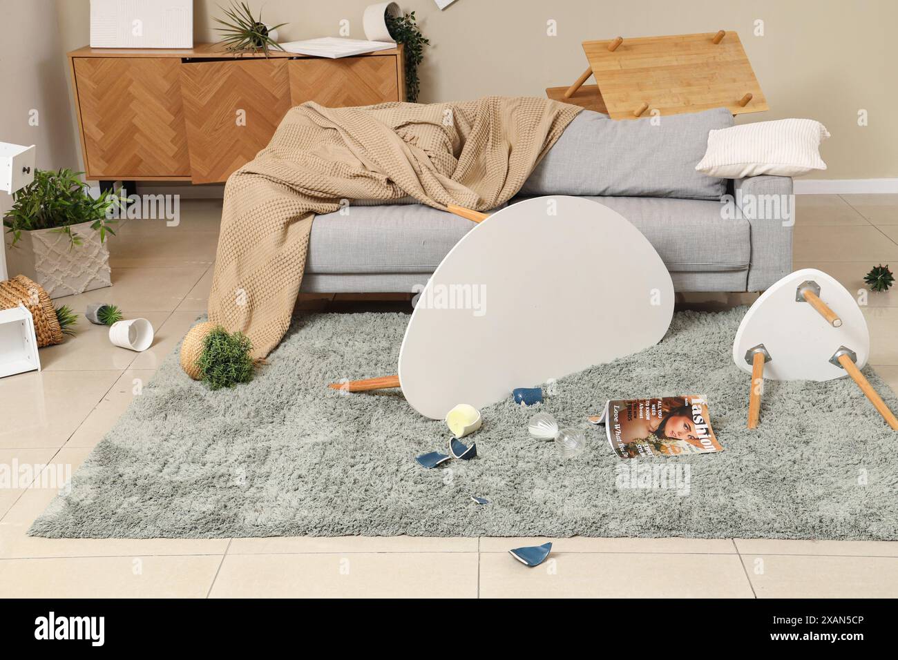 Overturned tables hi-res stock photography and images - Alamy