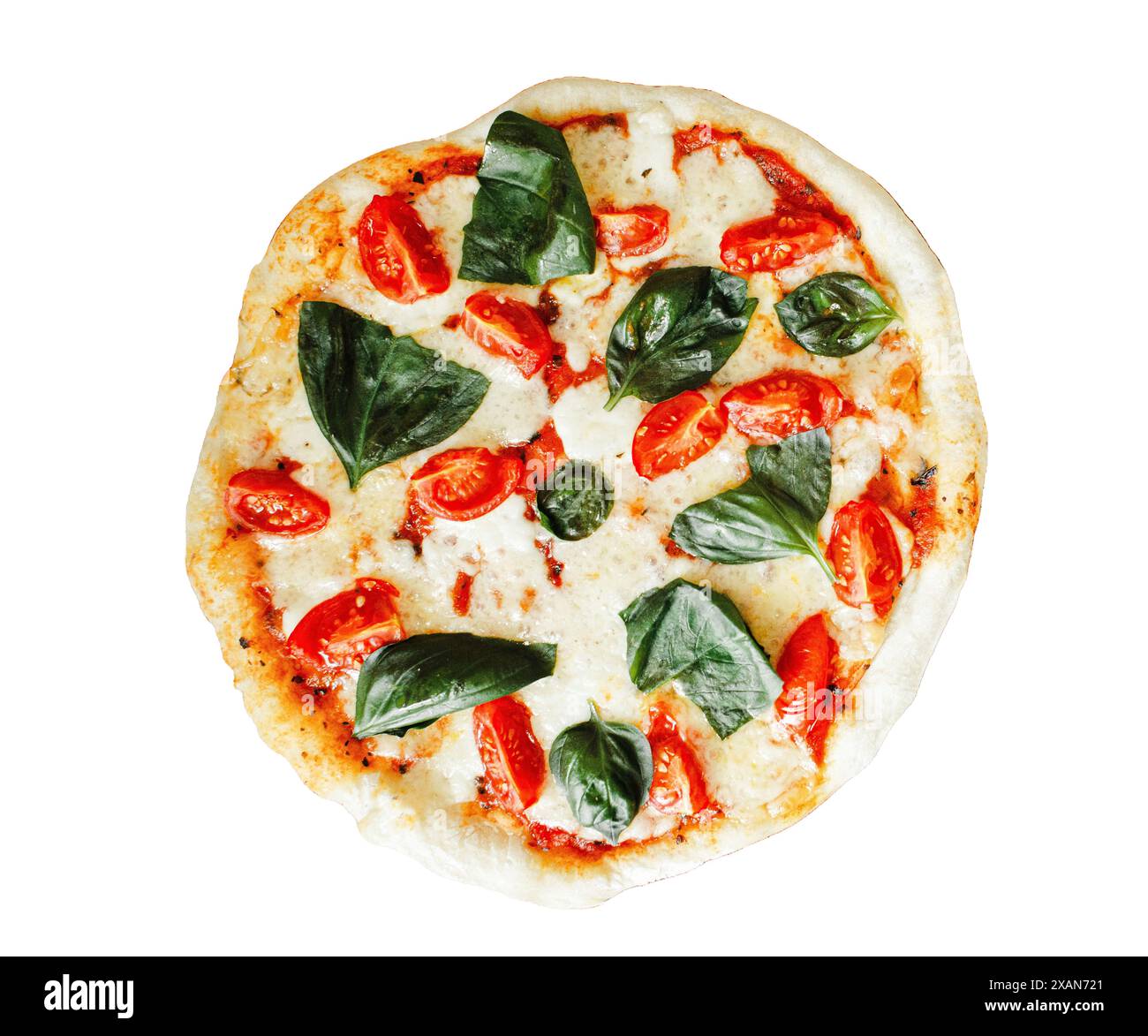 Fresh homemade Italian Margherita pizza with buffalo mozzarella and ...