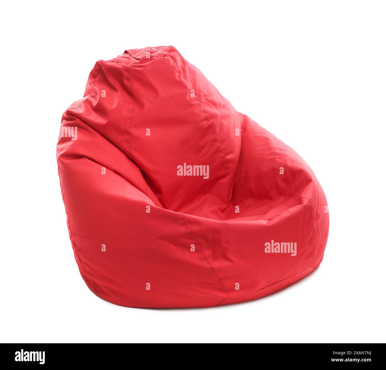 Red bean bag chair isolated on white Stock Photo - Alamy