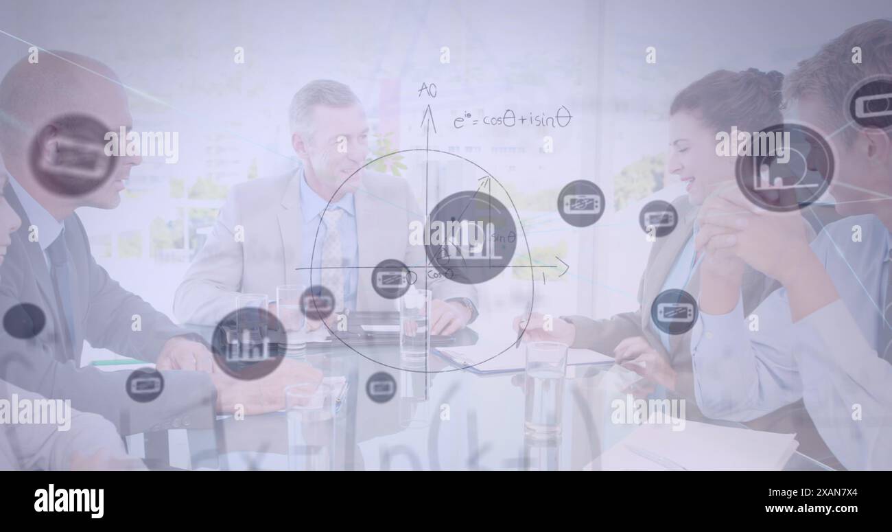 Animation mathematical equations icons data hi-res stock photography ...