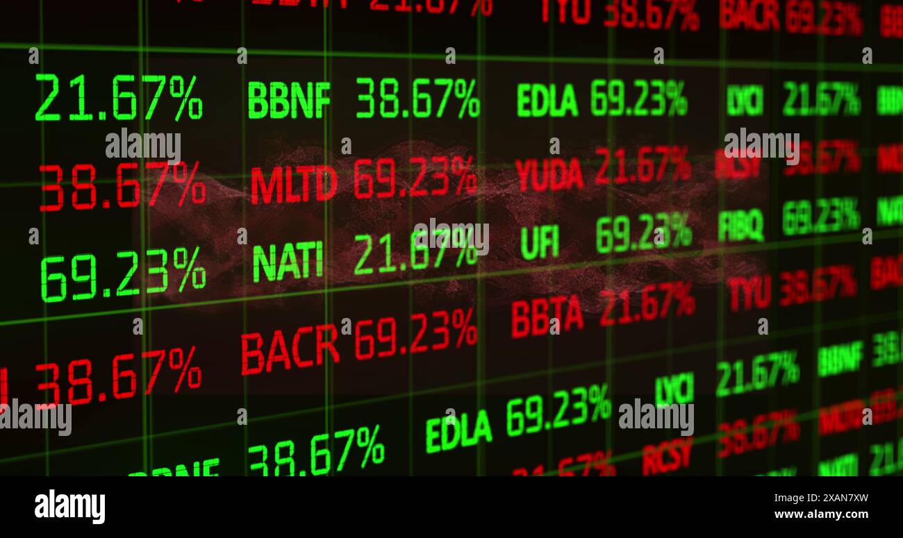 Image of stock market display with financial data Stock Photo - Alamy