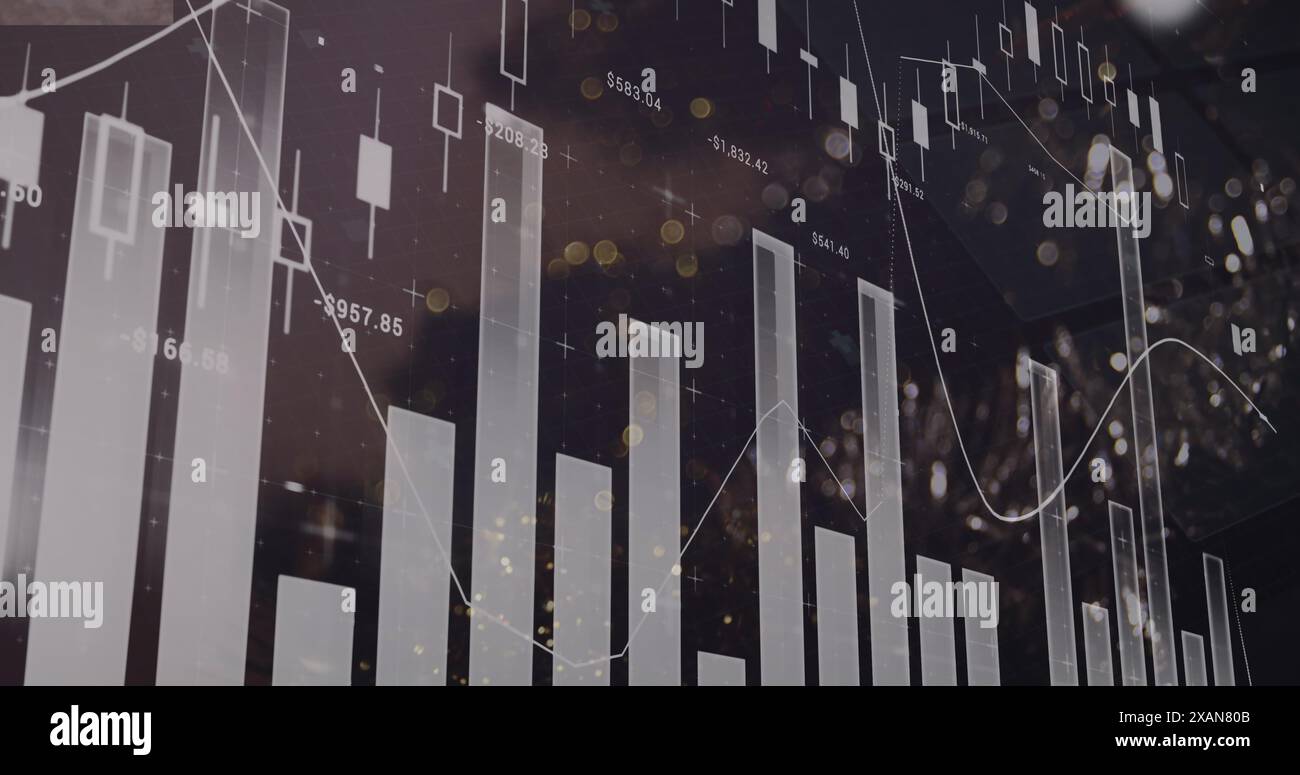 Image of data processing over cityscape Stock Photo - Alamy