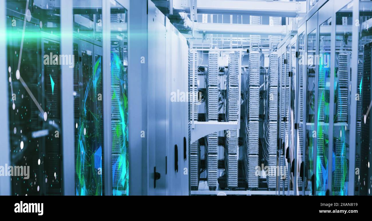 Animation server room over network hi-res stock photography and images ...