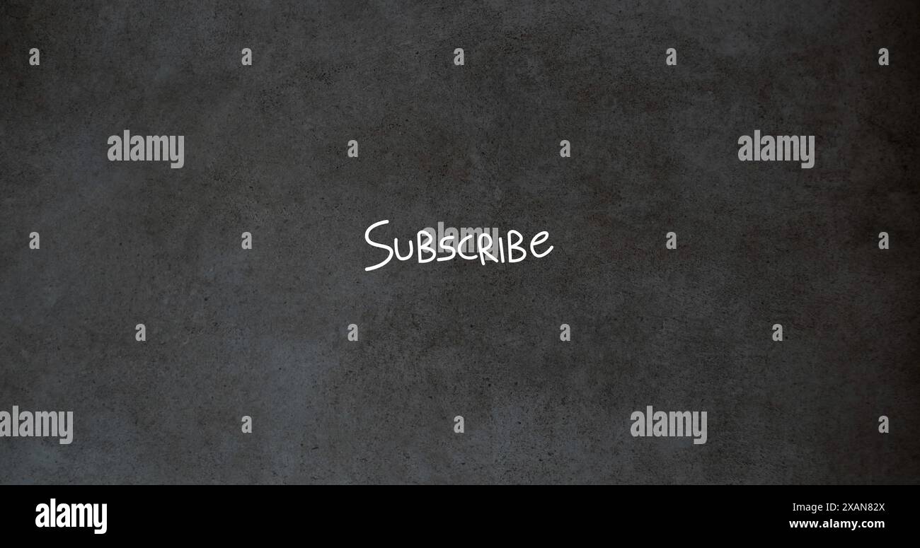 Animation subscribe text over digital hi-res stock photography and ...