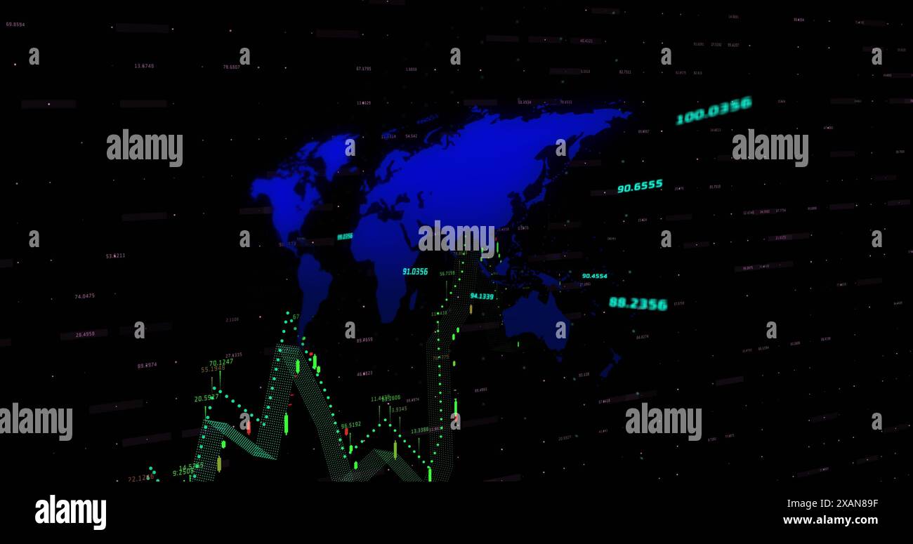 World map charts data processing hi-res stock photography and images ...