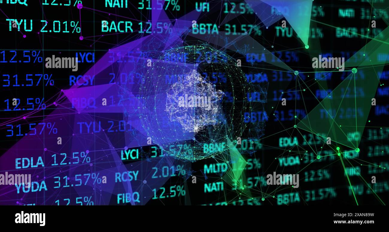 Globe plexus networks data processing hi-res stock photography and images - Alamy