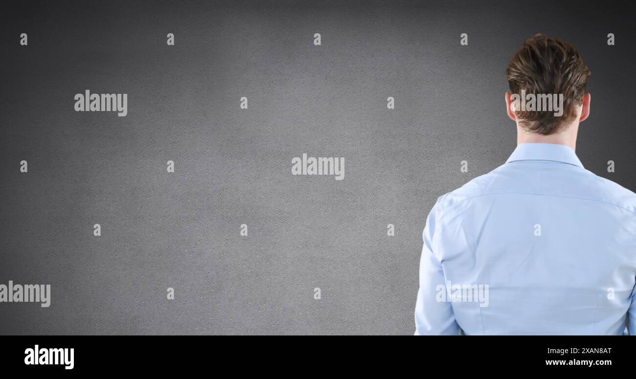 Rear view tech savvy man hi-res stock photography and images - Alamy