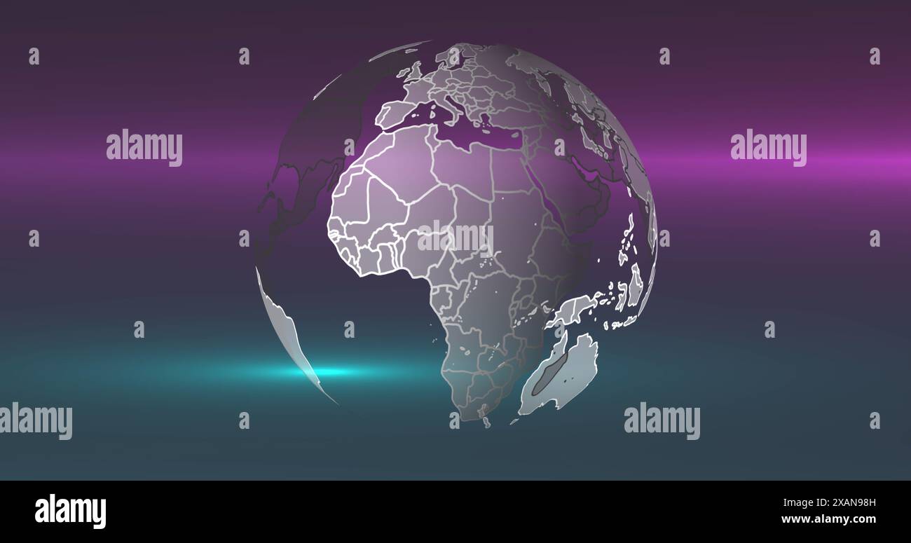 Rotating 3d world map hi-res stock photography and images - Alamy