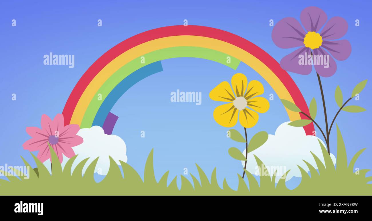 Nature rainbow background hi-res stock photography and images - Alamy