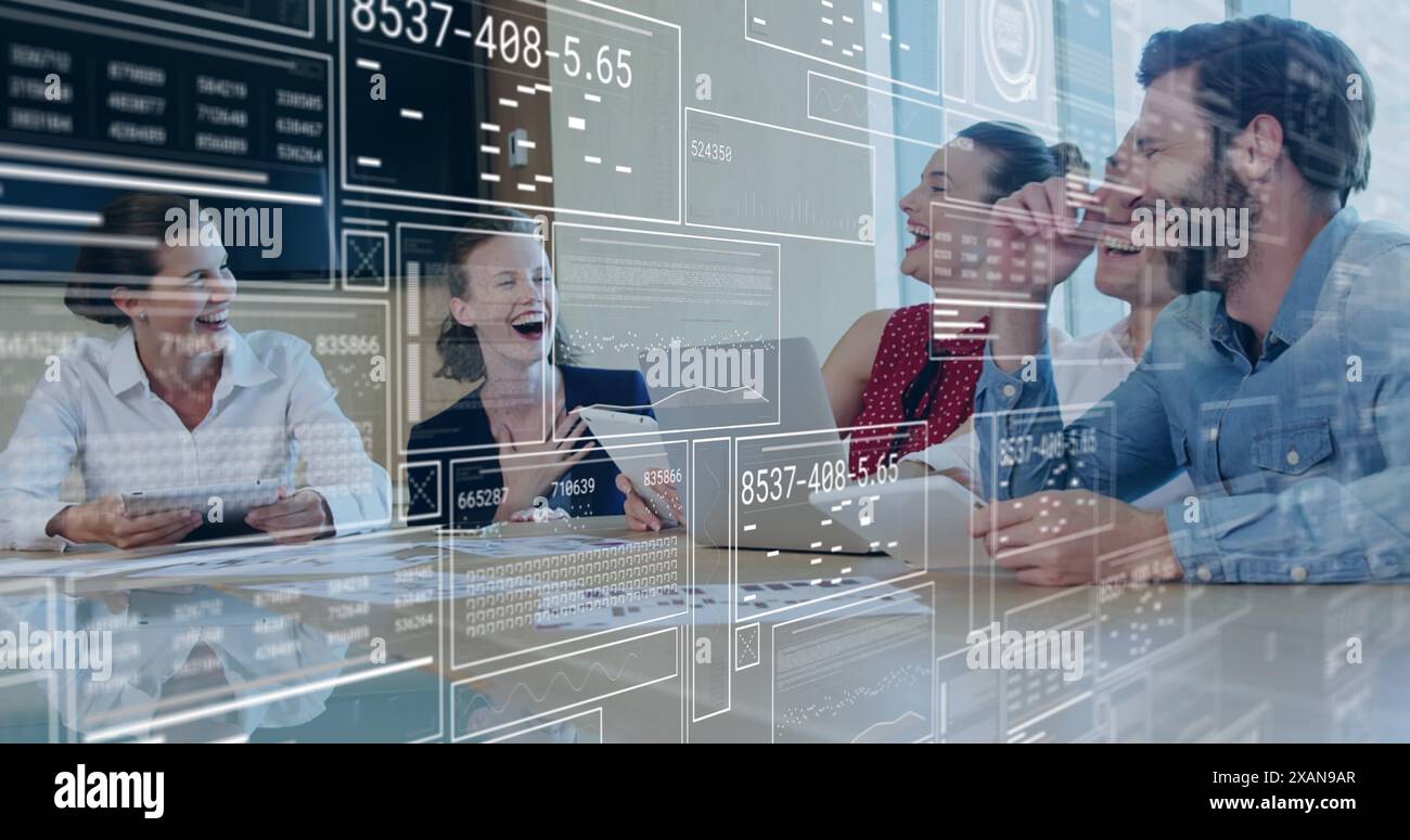 Group young diverse smiling hi-res stock photography and images - Alamy