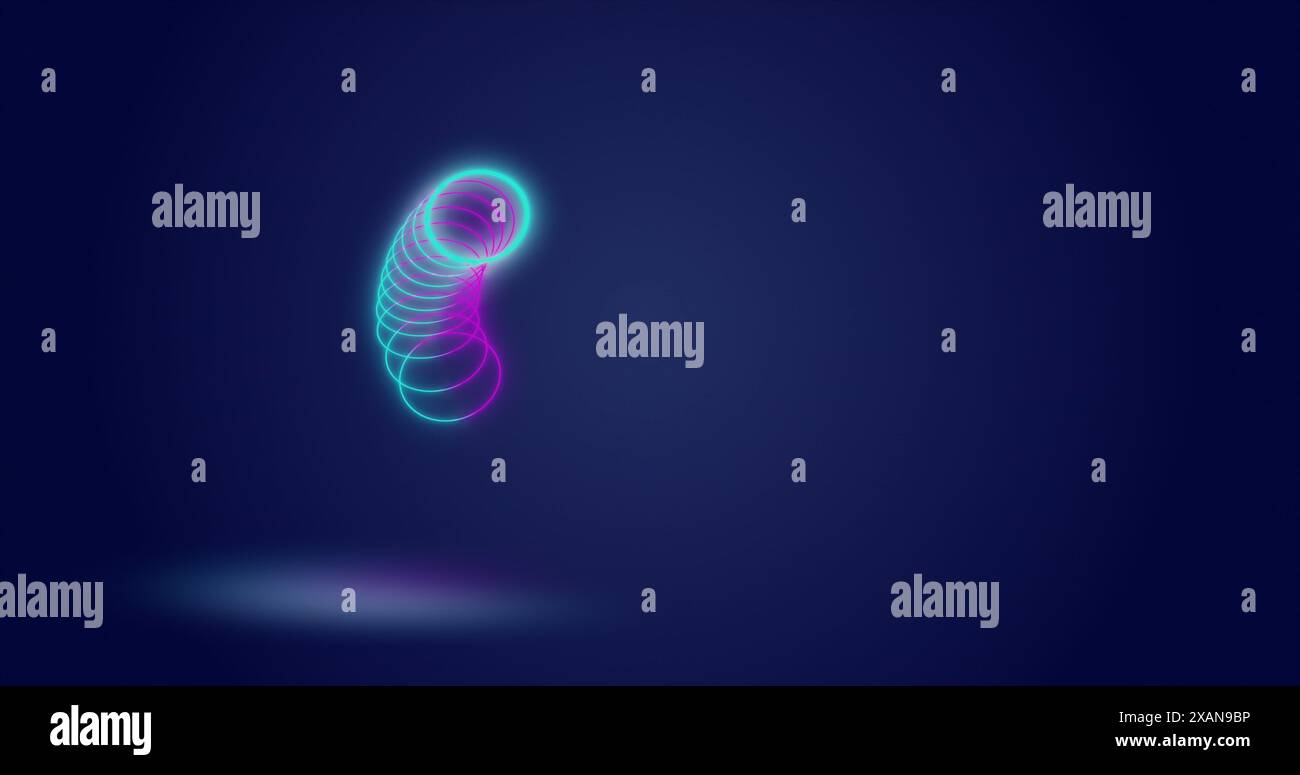 Image of moving looping circles against abstract background Stock Photo ...