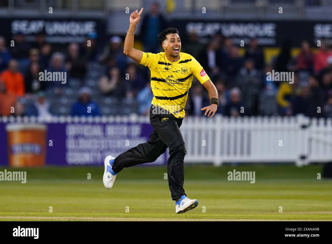 Bristol, UK, 7 June 2024. Gloucestershire's Ajeet Singh Dale during the ...