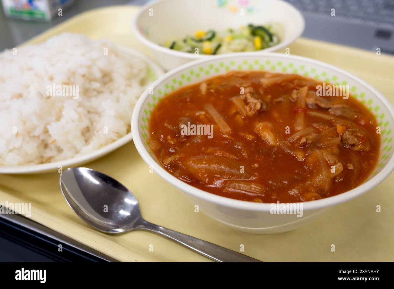 Hayashi rice is served as a school lunch in Japan Stock Photo - Alamy