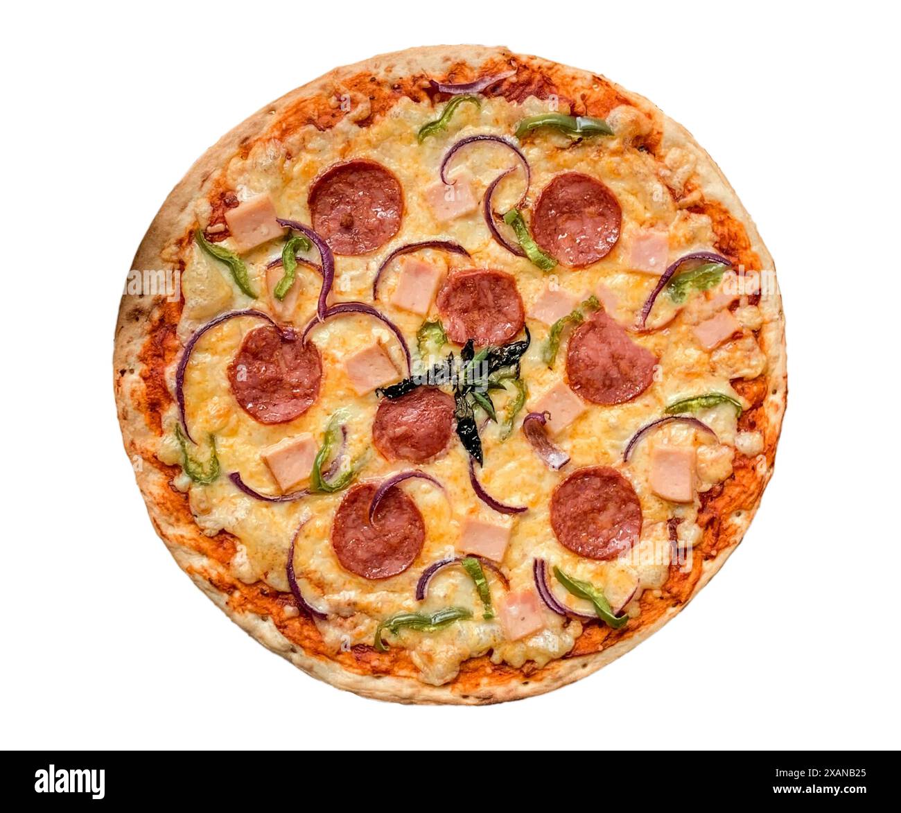 Fresh homemade Italian Margherita pizza with buffalo mozzarella and ...